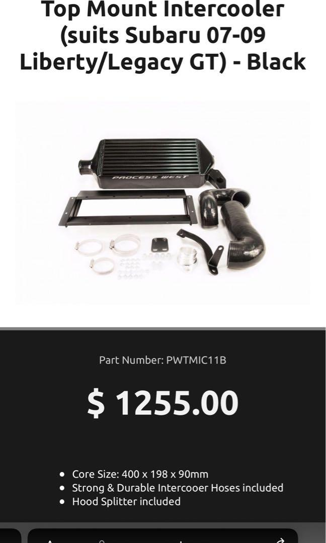 Process west tmic top mount intercooler wrx s-gt v10 2010 sti, Car ...