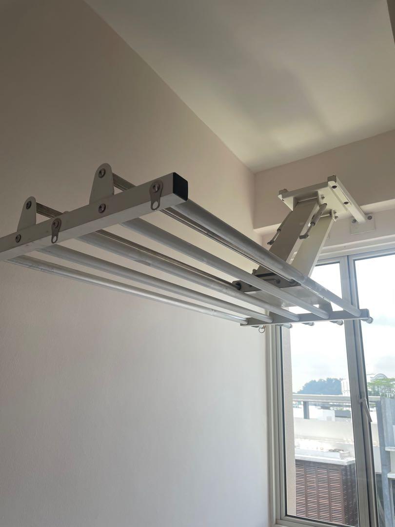 Retractable ceiling laundry rack, Furniture & Home Living, Bathroom ...