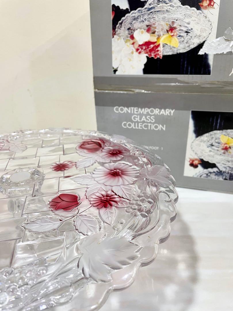 Soga Japan Crystal Ice Rose Cake Stand, Furniture & Home Living ...