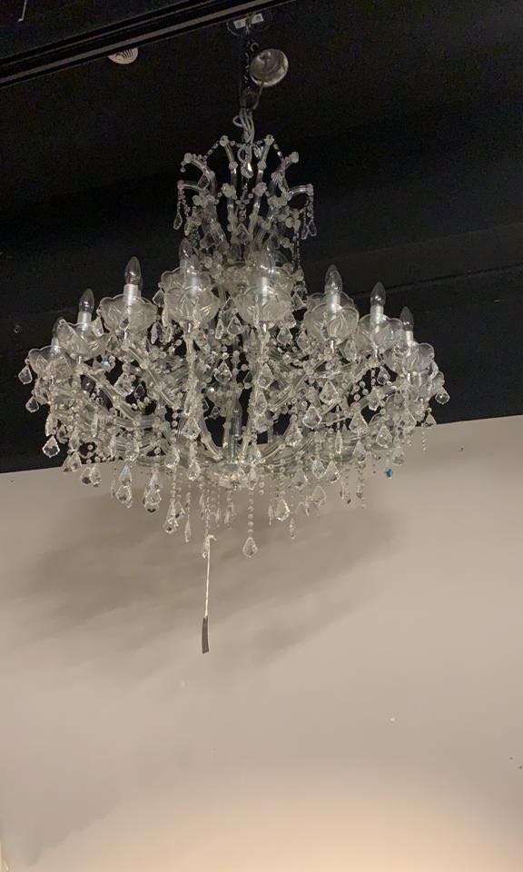 Taylor B Crystal Chandelier Small, Furniture & Home Living, Lighting ...