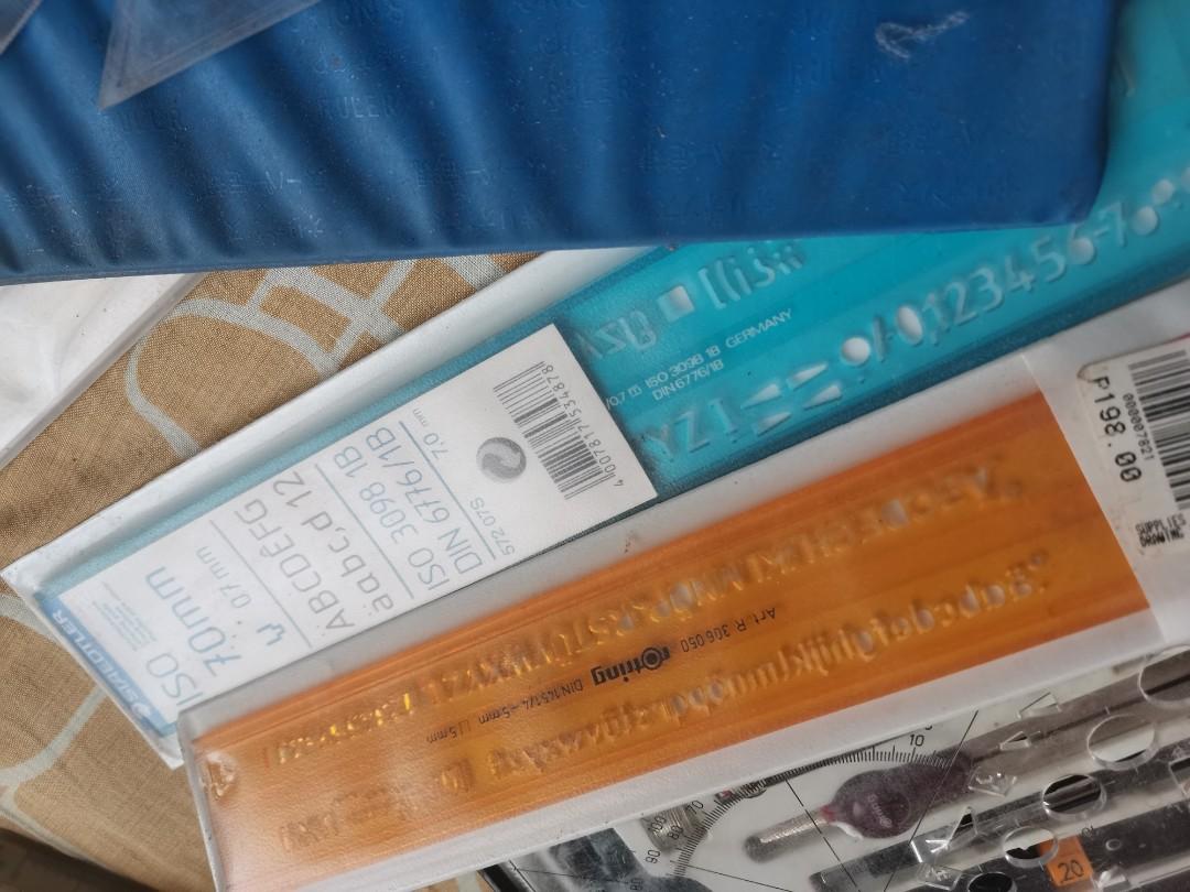 Tube case technical pen t square triangle rulers, Hobbies & Toys ...