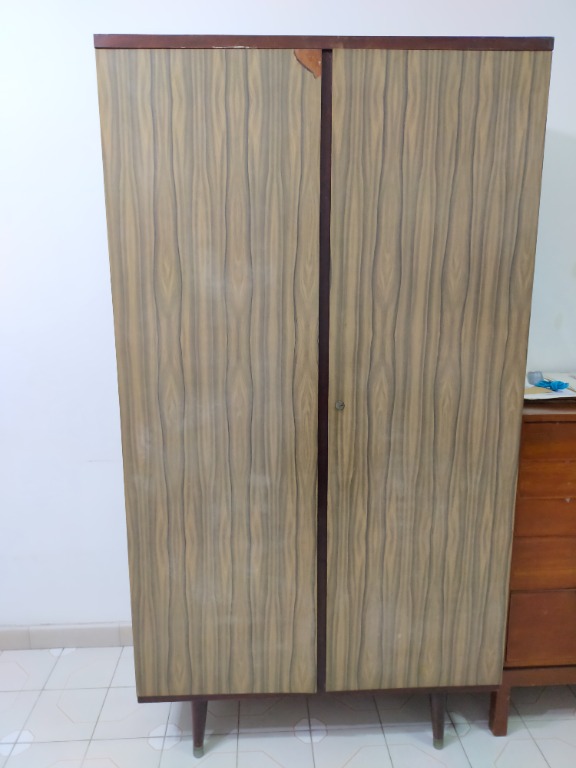 Wardrobe, teak with formica laminated doors, Furniture & Home Living ...