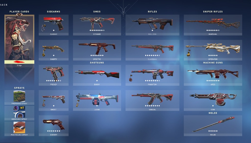 WTS Stacked Red Valorant Account (15), Video Gaming, Gaming Accessories ...