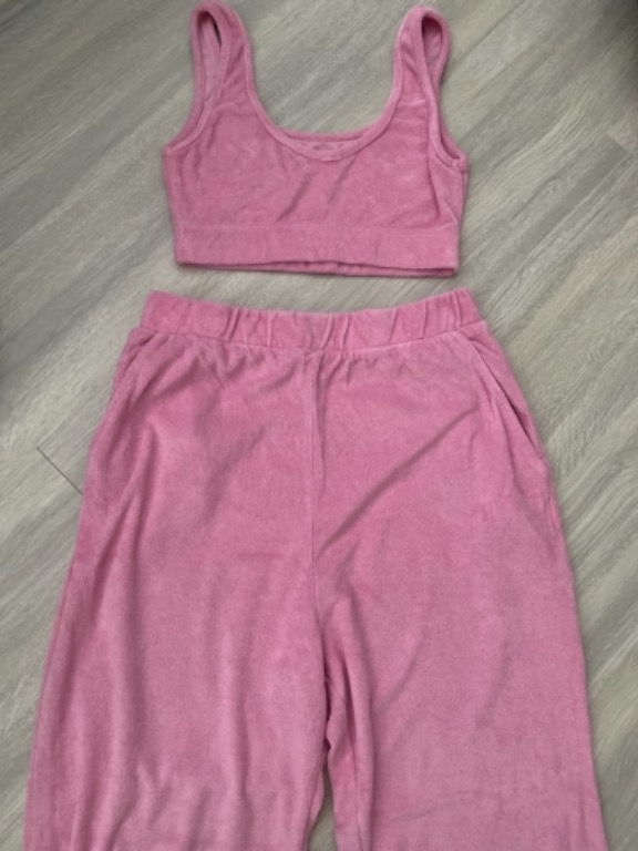Zara pink midriff and sweat pants, Women's Fashion, Activewear on Carousell