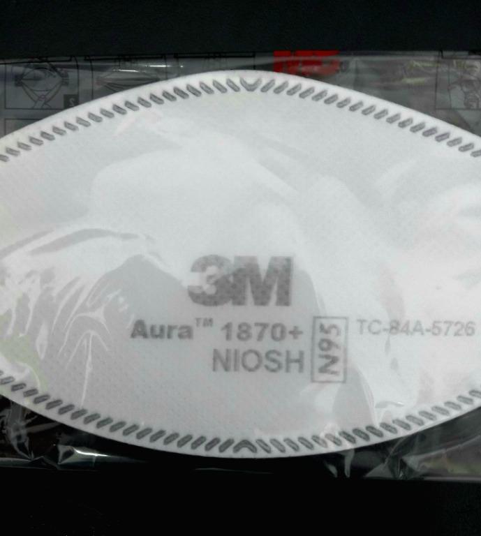 3M 1870+ N95 Respirator Mask (Individually wrapped), Health & Nutrition ...