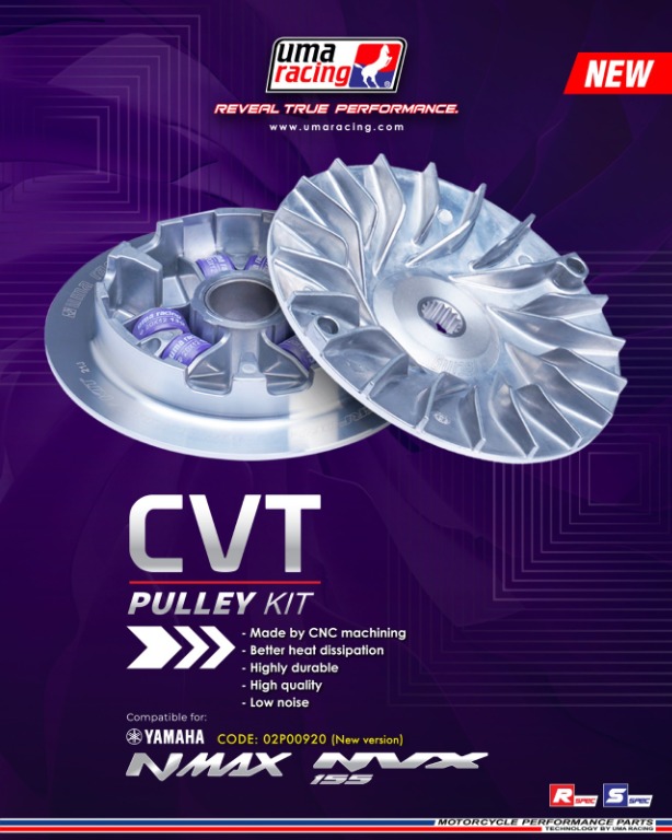 Aerox and Nmax UMA Racing CVT Pulley Kit (New version), Motorcycles ...