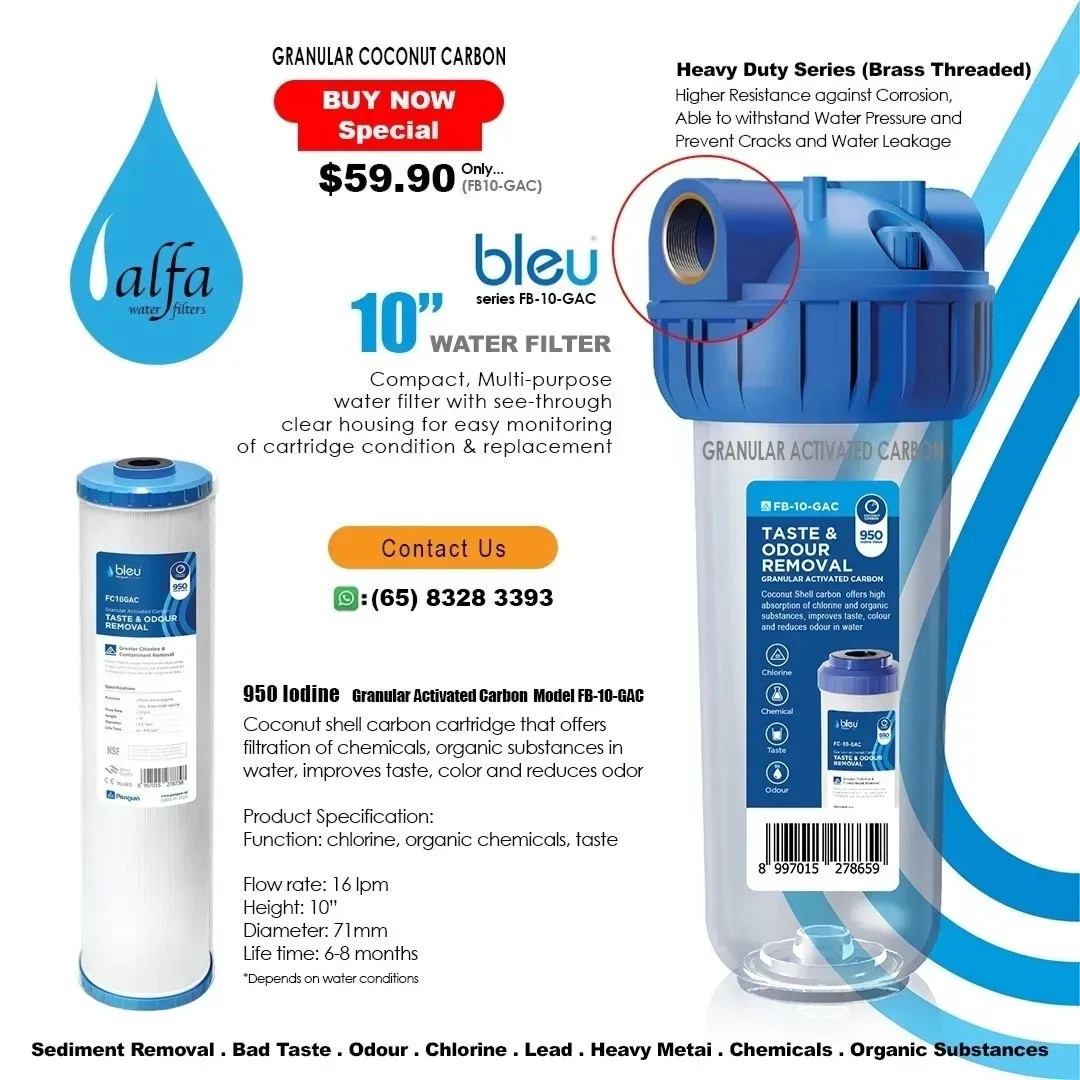 Alfa Bleu Water Filters (GAC - Granular Activated Coconut), TV & Home ...