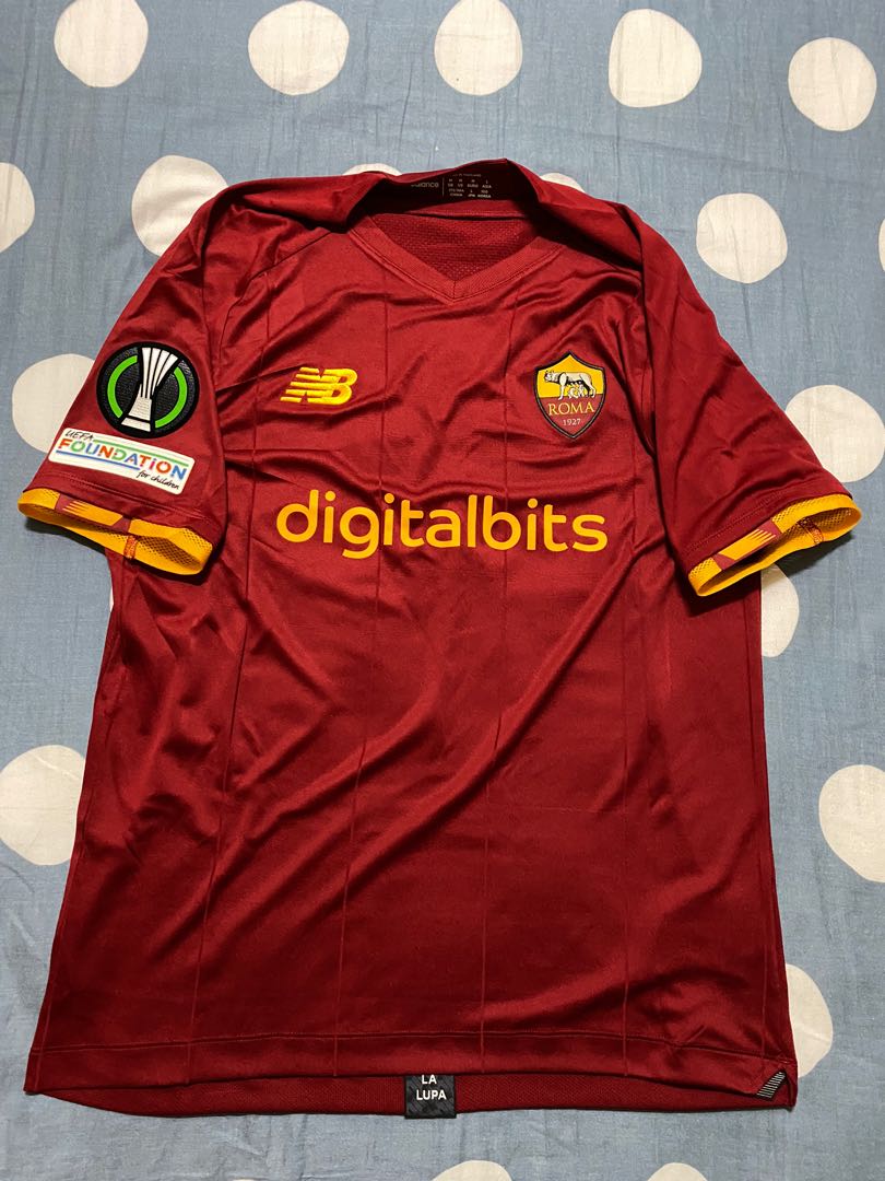 AS ROMA NEW BALANCE HOME 2021/22 Jersey, Men's Fashion, Activewear on ...