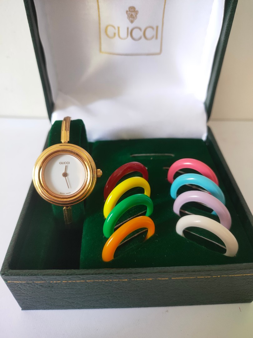 Auth Gucci Vintage Interchangeable Bezel Watch for Ladie's, Women's ...