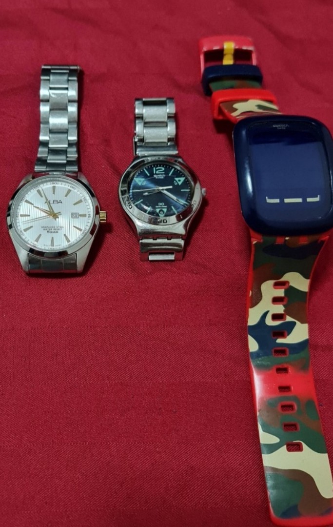 Authentic ALBA & SWATCH WATCHES, Men's Fashion, Watches & Accessories ...