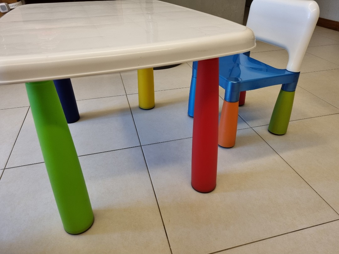 Authentic Toyogo Kids table with 1 chair, Furniture & Home Living ...