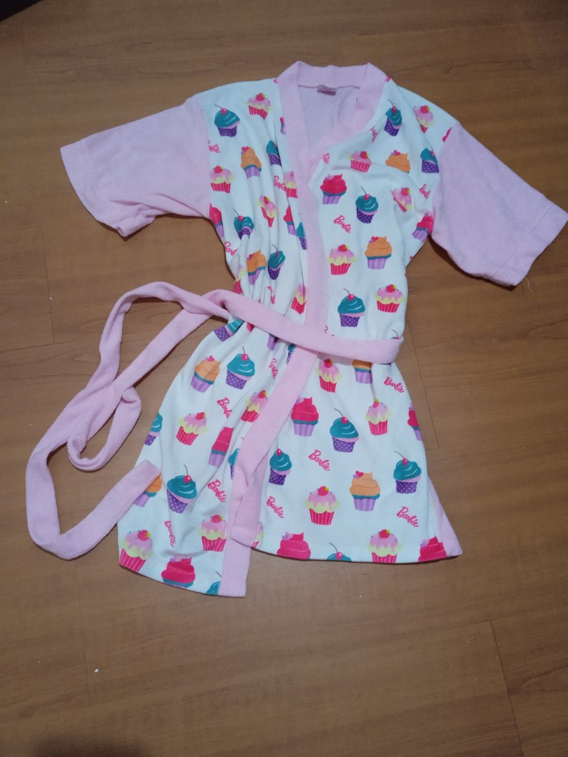 Barbie bath robe, Babies & Kids, Babies & Kids Fashion on Carousell