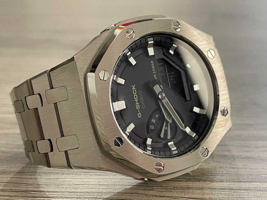 CasioOak GA-2100 Blue Dial with Silver Indices CasiOak, Luxury, Watches ...