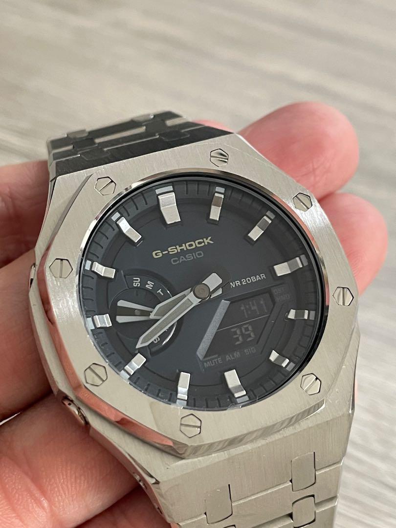 CasioOak GA-2100 Blue Dial with Silver Indices CasiOak, Luxury, Watches ...