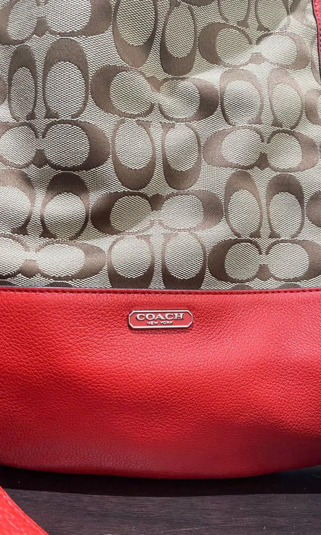Coach Monogram Bucket 2 Way Bag, Women's Fashion, Bags & Wallets ...