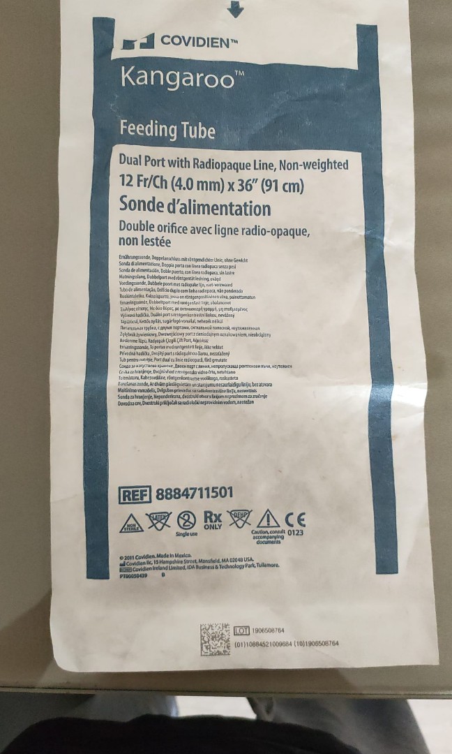 COVIDIEN Kangaroo Feeding Tube, Health & Nutrition, Medical Supplies ...