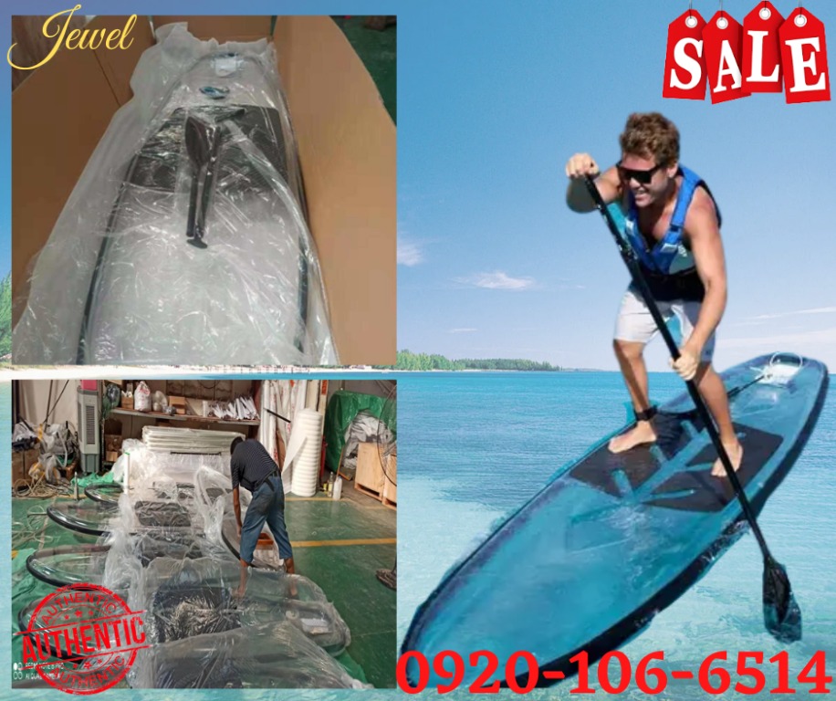 Crystal Clear See Through Paddle Board SUP PC Material, Sports ...