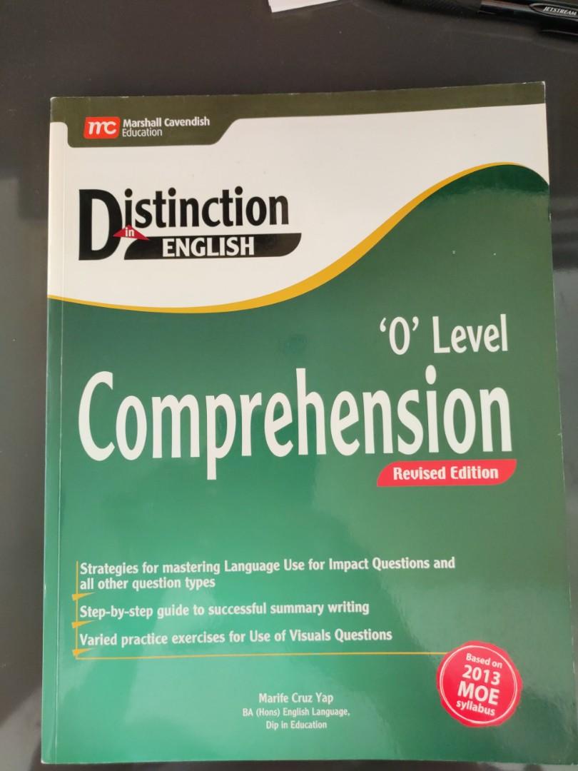 Distinction in English O level Comprehension, Hobbies & Toys, Books ...