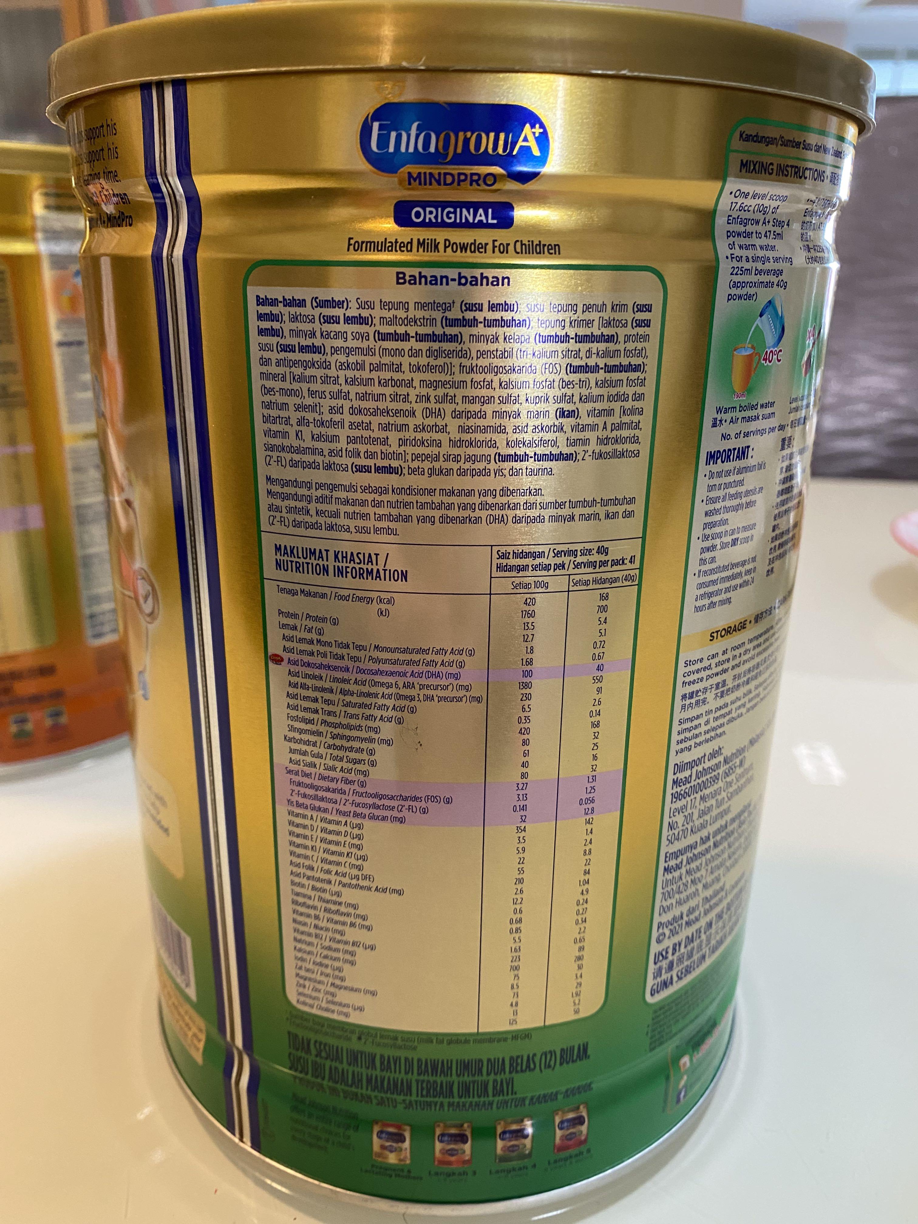 Enfagrow Step 3 & Step 4 A+ Mindpro DHA MFGM Baby 1.65kg Milk Powder ...