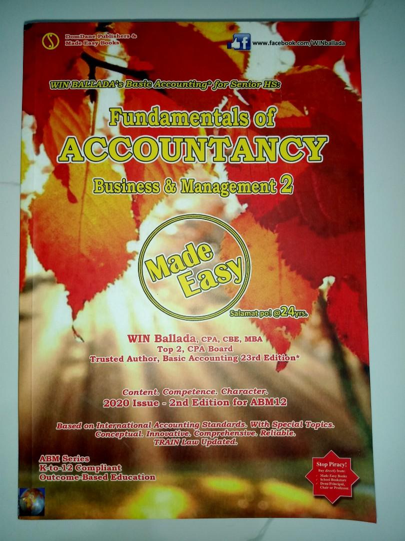 Fundamentals of Accountancy Business and Management 2 by Win Ballada ...