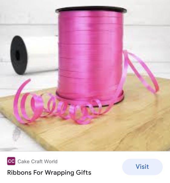 FWP Pink Balloon Ribbon Roll Party Ribbon Curling Ribbon Gift Wrapping ...
