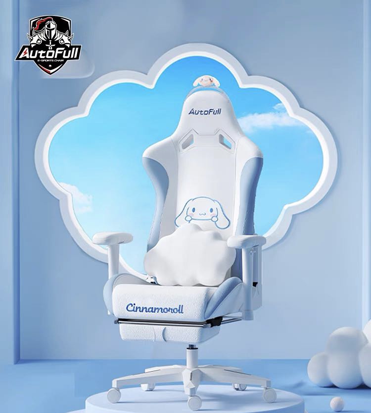 Gaming Chair Autofull Cinnamoroll, Furniture & Home Living, Furniture ...