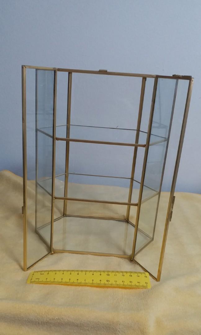 Gold Frame Glass Display, Furniture & Home Living, Home Decor, Other ...