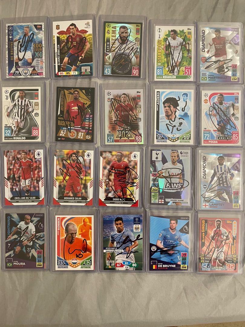Hand signed football cards from your favourite players, Hobbies & Toys ...