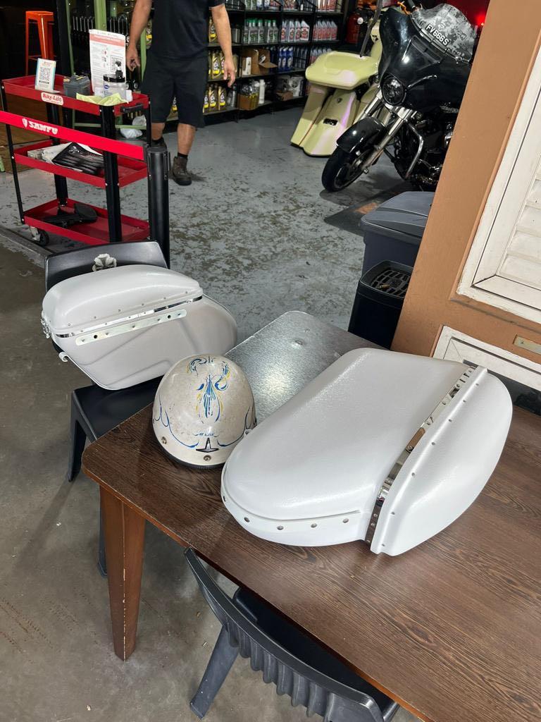 Harley bubble bag replica, Motorcycles, Motorcycle Accessories on Carousell