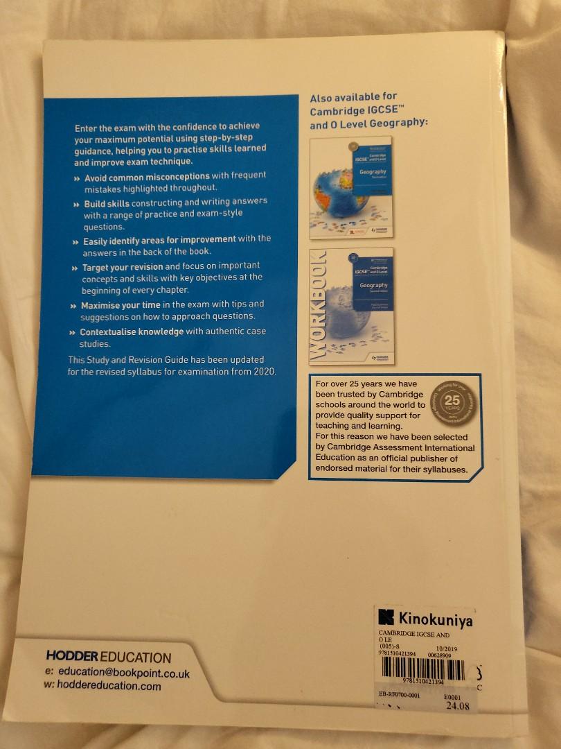 Hodder Cambridge IGCSE and O Level Geography Study and Revision Guide, Hobbies & Toys, Books ...
