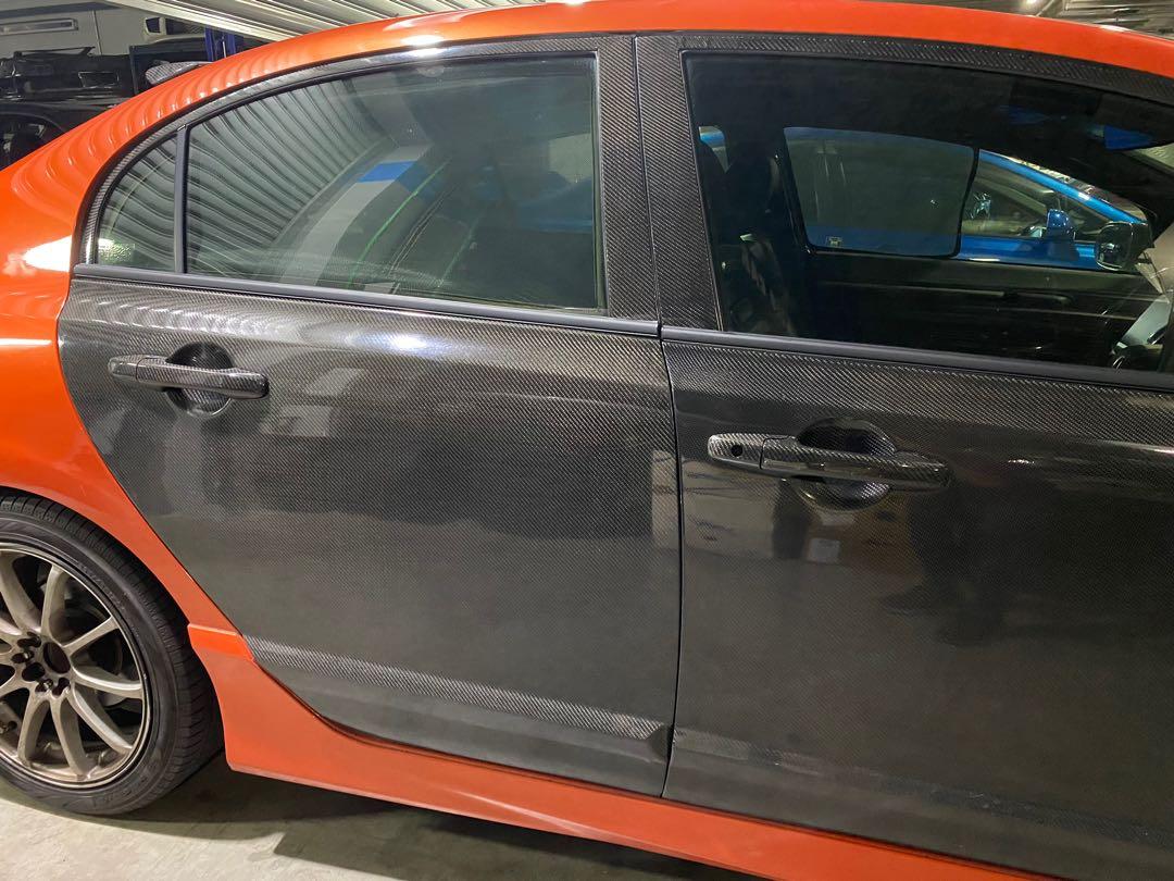 Honda Civic FD Carbon Fibre Door Overlay FD1 FD2 FD2R Type R FD3 FD4, Car Accessories ...