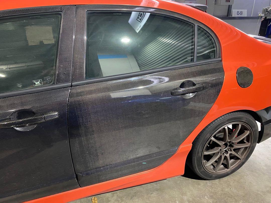 Honda Civic FD Carbon Fibre Door Overlay FD1 FD2 FD2R Type R FD3 FD4 ...