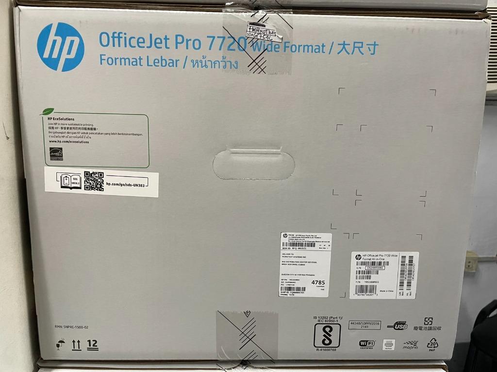 HP OfficeJet Pro 7720 Wide Format All-in-One Printer (Print, copy, scan ...