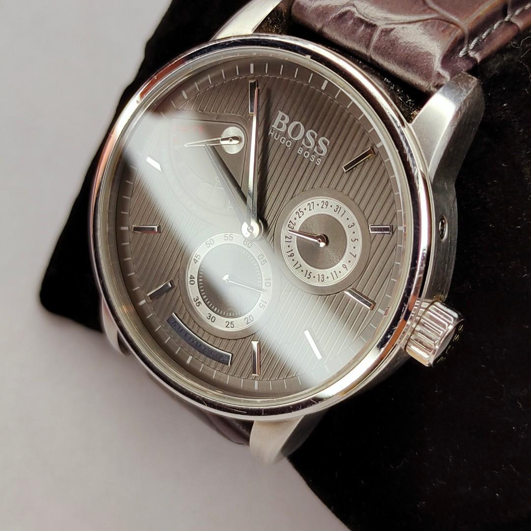 Hugo boss automatic w/ power reserve dial, Luxury, Watches on Carousell