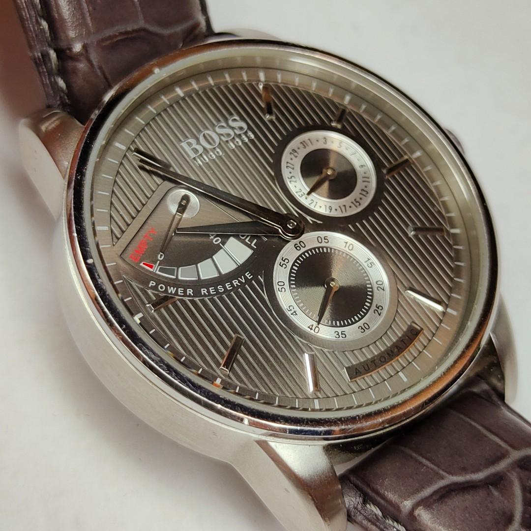 Hugo boss automatic w/ power reserve dial, Luxury, Watches on Carousell