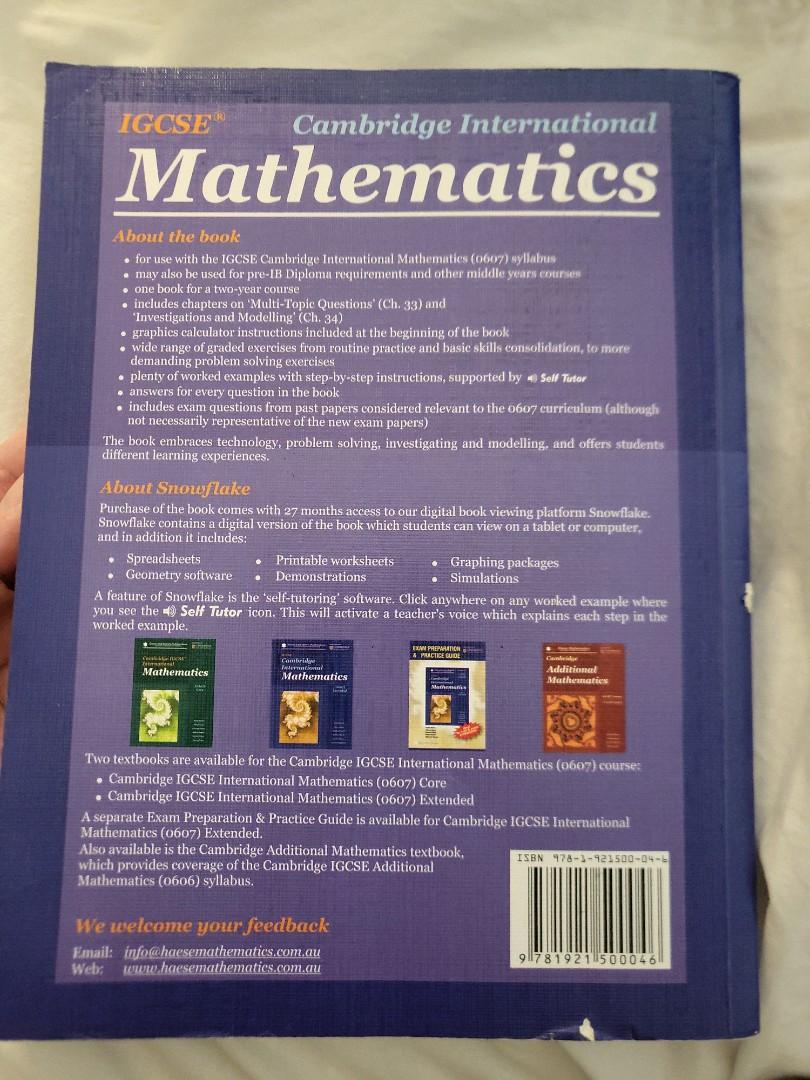 IGCSE Cambridge International Mathematics Extended 0607, Hobbies & Toys ...