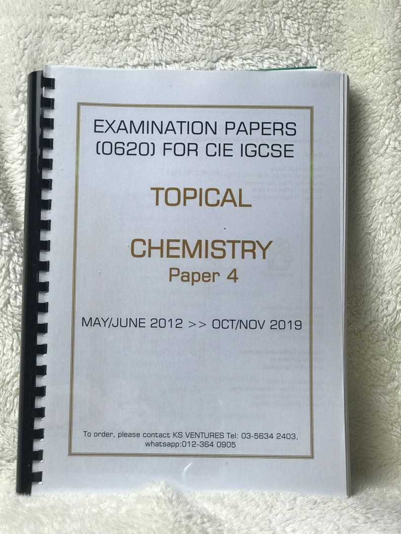 IGCSE Chemistry IGCSE Paper 4 Topical Past papers, Hobbies & Toys ...