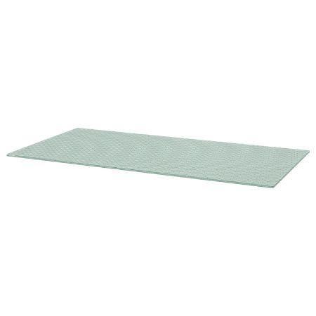IKEA GLASHOLM Table top, glass/honeycomb patterned 148x73 cm, Furniture ...