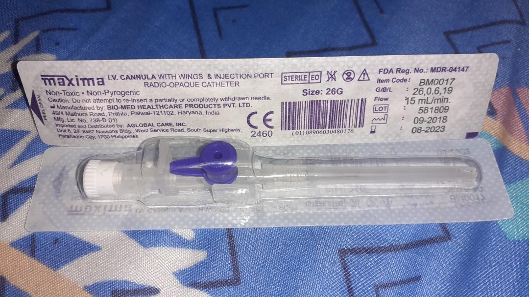 IV Cannula 26G MAXIMA (Medical Supplies), Health & Nutrition, Medical ...