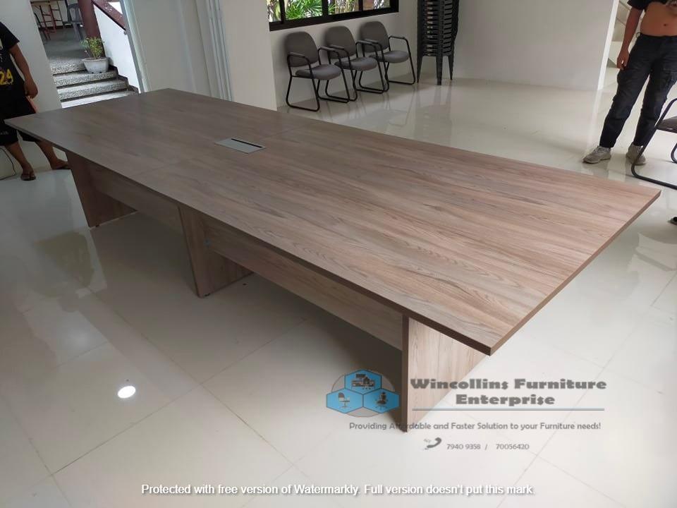LONG RECTANGULAR TABLE IN MDF LAMINATED FINISH, Furniture & Home Living ...
