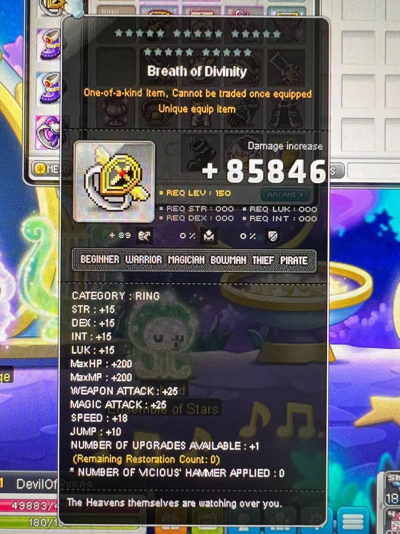 Maple BOD Breath Of Divinity Take and go tng Fast deal , Video Gaming ...