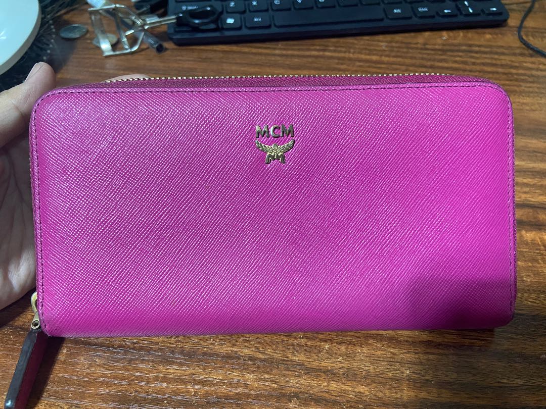 Mcm Wallet Pink, Women's Fashion, Bags & Wallets, Wallets & Card ...