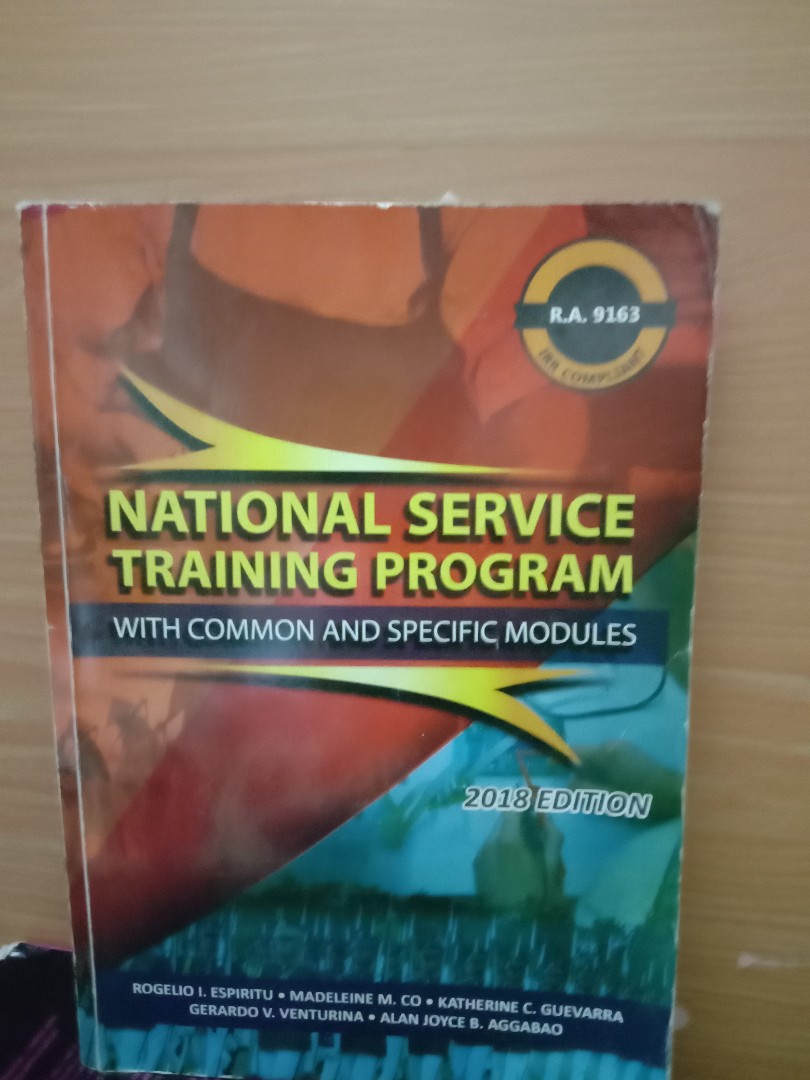 National Service Training Program with common and specific modules ...