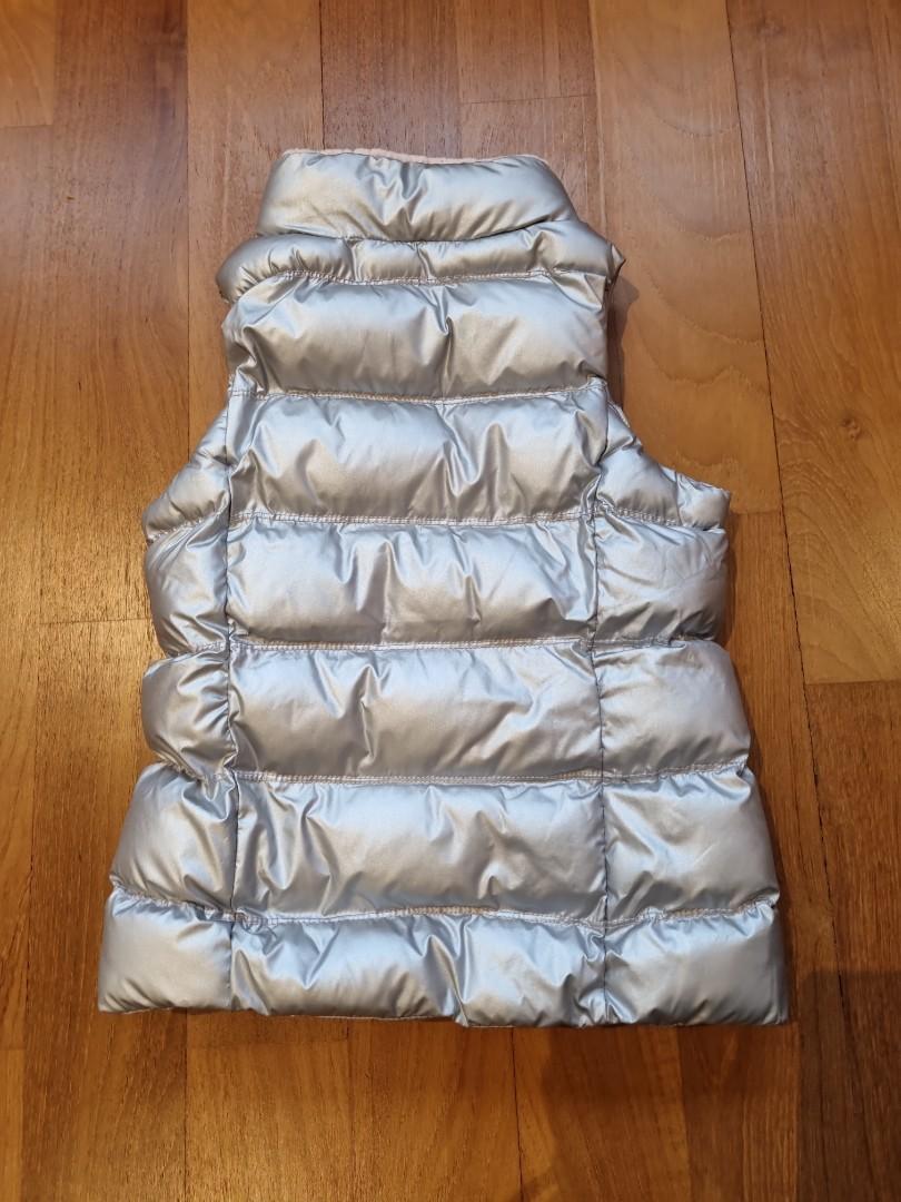 Old navy metallic silver puffer vest for age 6-7, Babies & Kids, Babies ...