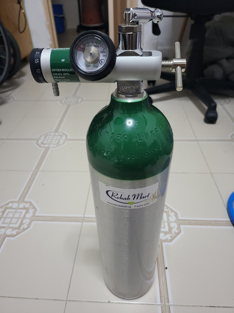 Oxygen therapy oxygen cylinder regulator, Health & Nutrition, Assistive ...