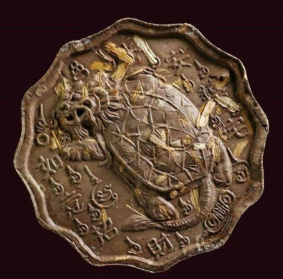 Phra Khun Paen Ajarn Monak with Dragon Wealth Turtle BE2547 Thai Amulet ...
