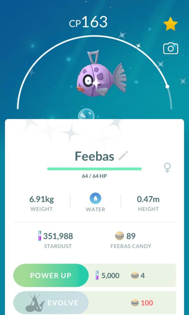 Pokemon GO Shiny Feebas, Video Gaming, Gaming Accessories, In-Game ...