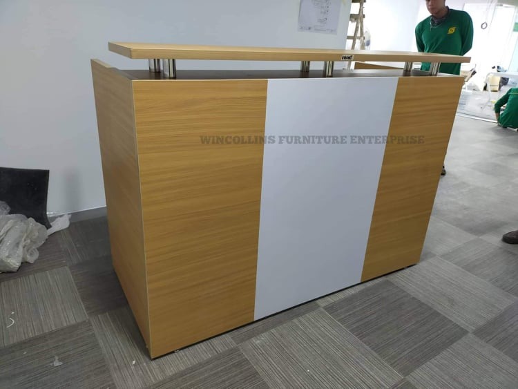 reception table customize X office furniture, Furniture & Home Living ...