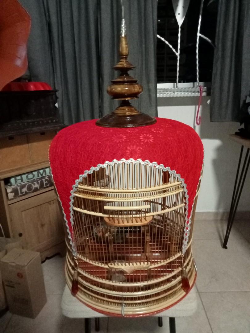 Red bird cage, Pet Supplies, Homes & Other Pet Accessories on Carousell