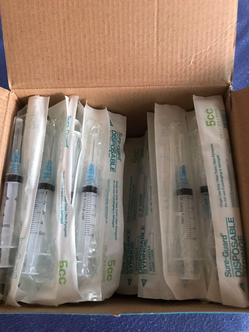 SEALED Sure-Guard 5cc Syringe, Health & Nutrition, Medical Supplies ...